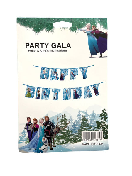 Frozen Characters Happy Birthday Wall Banner | Frozen Theme Party ...