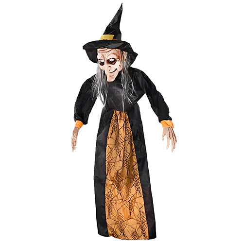 Hanging Animated Talking Witch Decoration with Light-up Eyes – FUNZOOP