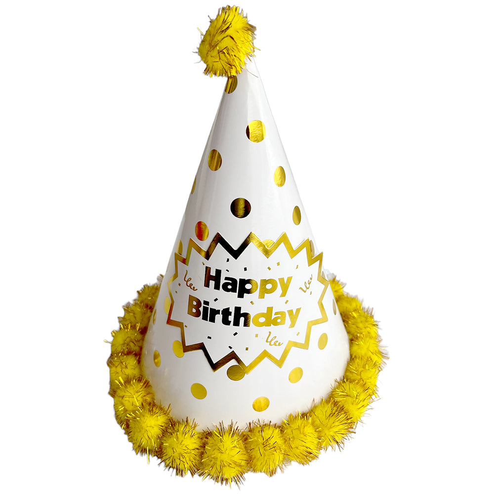 Happy Birthday Polka Pom Pom Cap – FUNZOOP