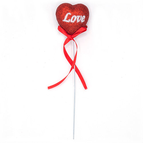3D Red/Pink Styrofoam Heart Sticks - 6 Pcs | Valentine's Day ...