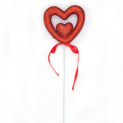 3D Styrofoam Open Heart Sticks - 6 Pcs [Available in Red color ...