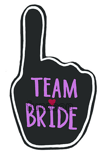 Team Bride Photo Booth Placard [PBP151] | Party Props – FUNZOOP