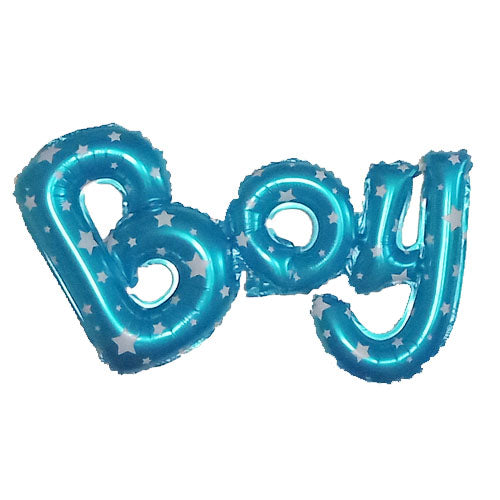 BOY Letters Foil Balloon - Blue [Uninflated] | Shaped Foil Balloons ...