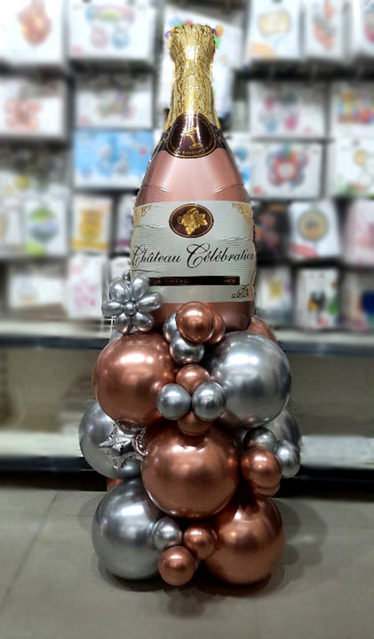 Celebrations Wine Bottle Balloons Centerpiece | Balloon Bouquets ...