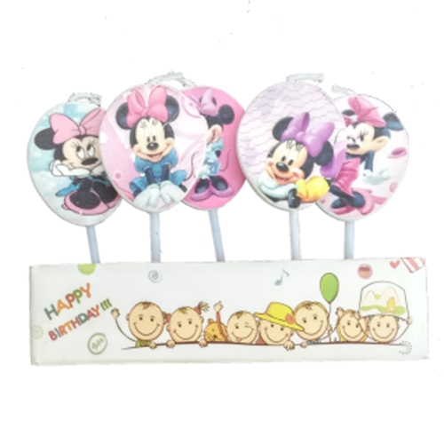 Mini Mouse Theme Cake Candles [5 pcs] – FUNZOOP