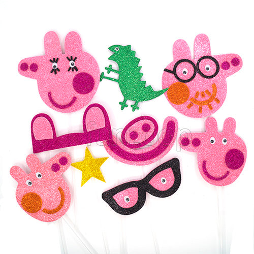Peppa Pig Photo Booth Props Set [10 props] | Peppa Pig Theme Party ...