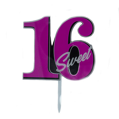 SWEET 16 Cake Topper | Party Candles & Cake Toppers | Funzoop - The ...